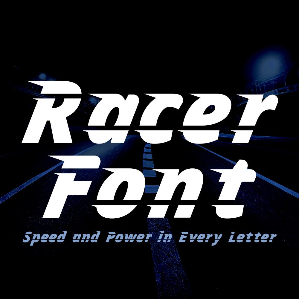 Racer Font - Racing Font - Speed Font - Car Font - Highway Font - Tire ...