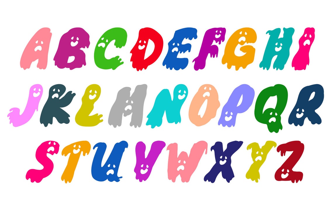 Ghost Font Horror Font Ghost Letters Cool Font Funny Font Halloween ...