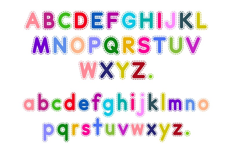 Dashed Font Trace Font Dotline Font Font Dotted Coloring Font Font With ...