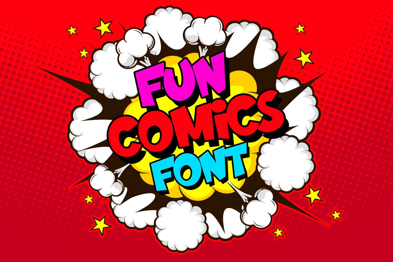 Lustige Comics Schriftart Beste Comic-Schriften Badaboom Schriftart Klassische Comic-Schrift ...