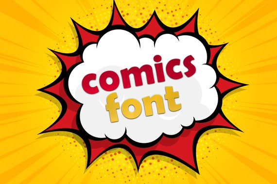 Comics Font Best Comic Fontst Badaboom Font Classic Comic - Etsy