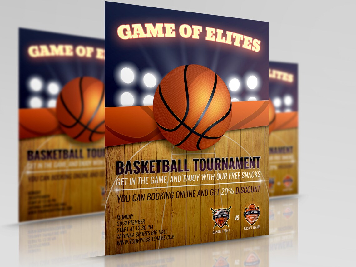 Printable Basketball Flyer Template Canva Template Flyer Editable ...