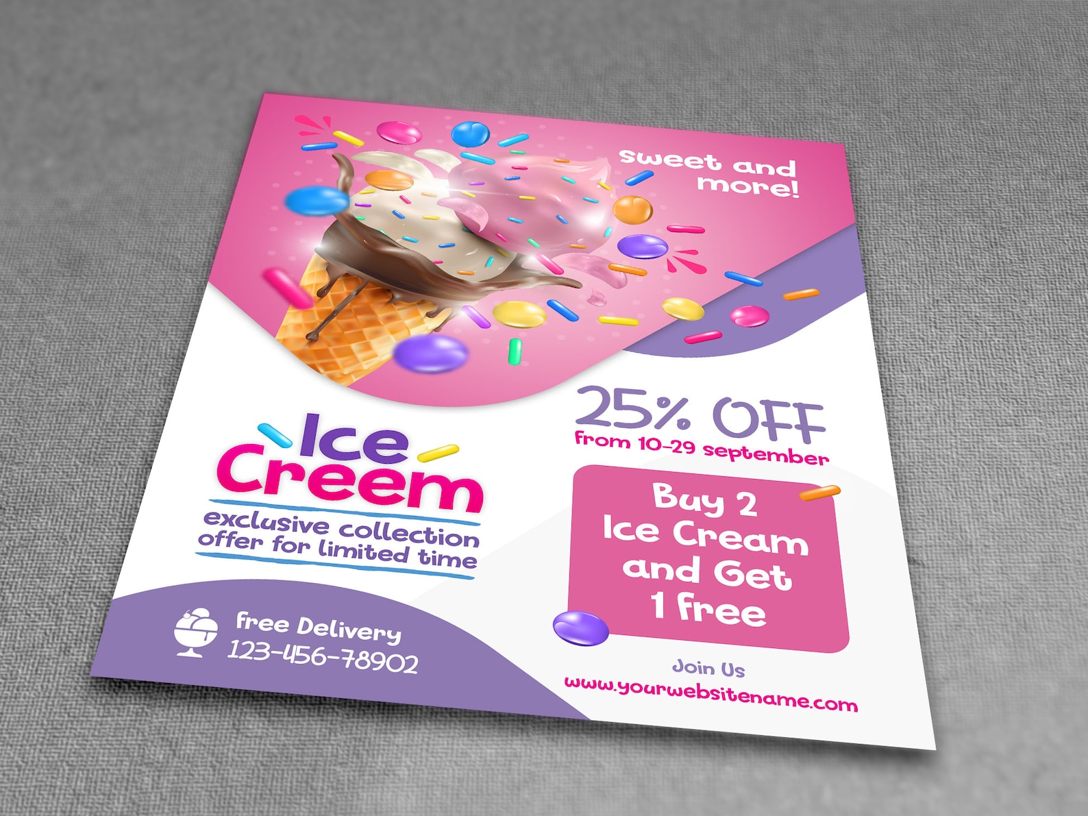 Printable Ice Cream Flyer Template | Ice Cream Flyer Template | Cake ...
