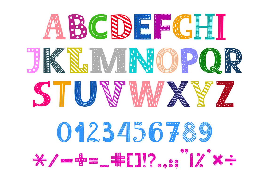 Nursery Baby Font Kids Font Baby Font Daycare Font Children Font Little ...
