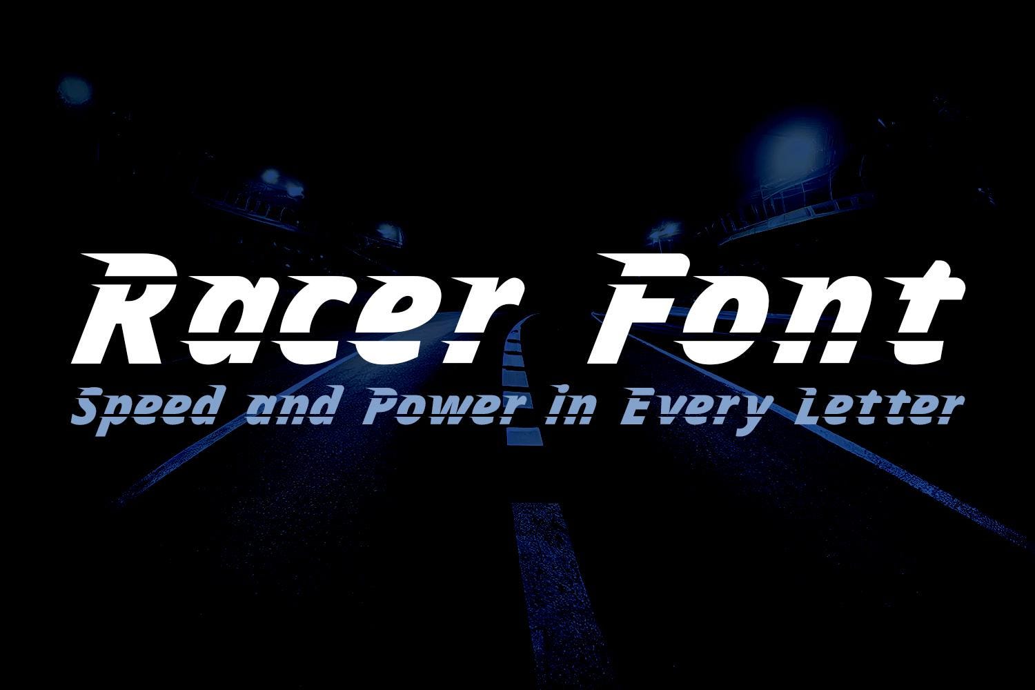 Racer Font - Racing Font - Speed Font - Car Font - Highway Font - Tire ...