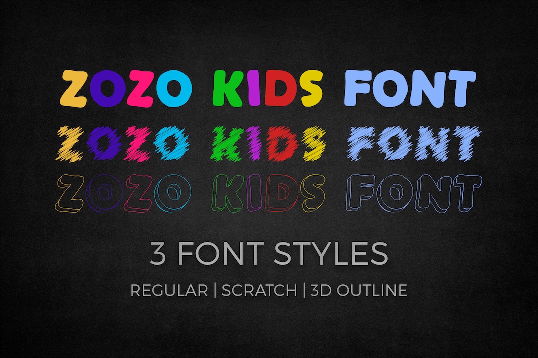 Zozo Kids Font Nursery Font Kids Font Little Kid Font Daycare Font ...