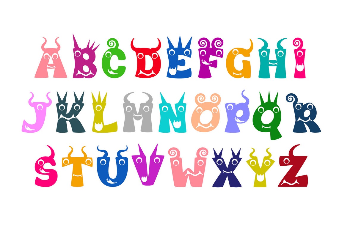 Cute Monster Monster Font Cool Font Funny Font Halloween Font Scary ...
