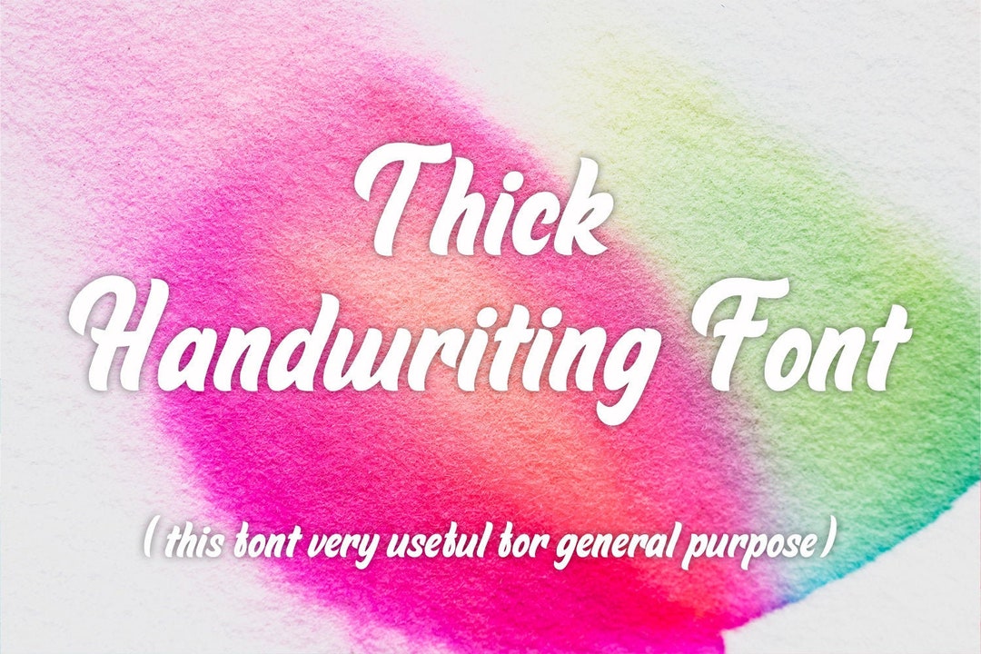 Thick Handwriting Font Handwriting Font Kids Font Thick - Etsy