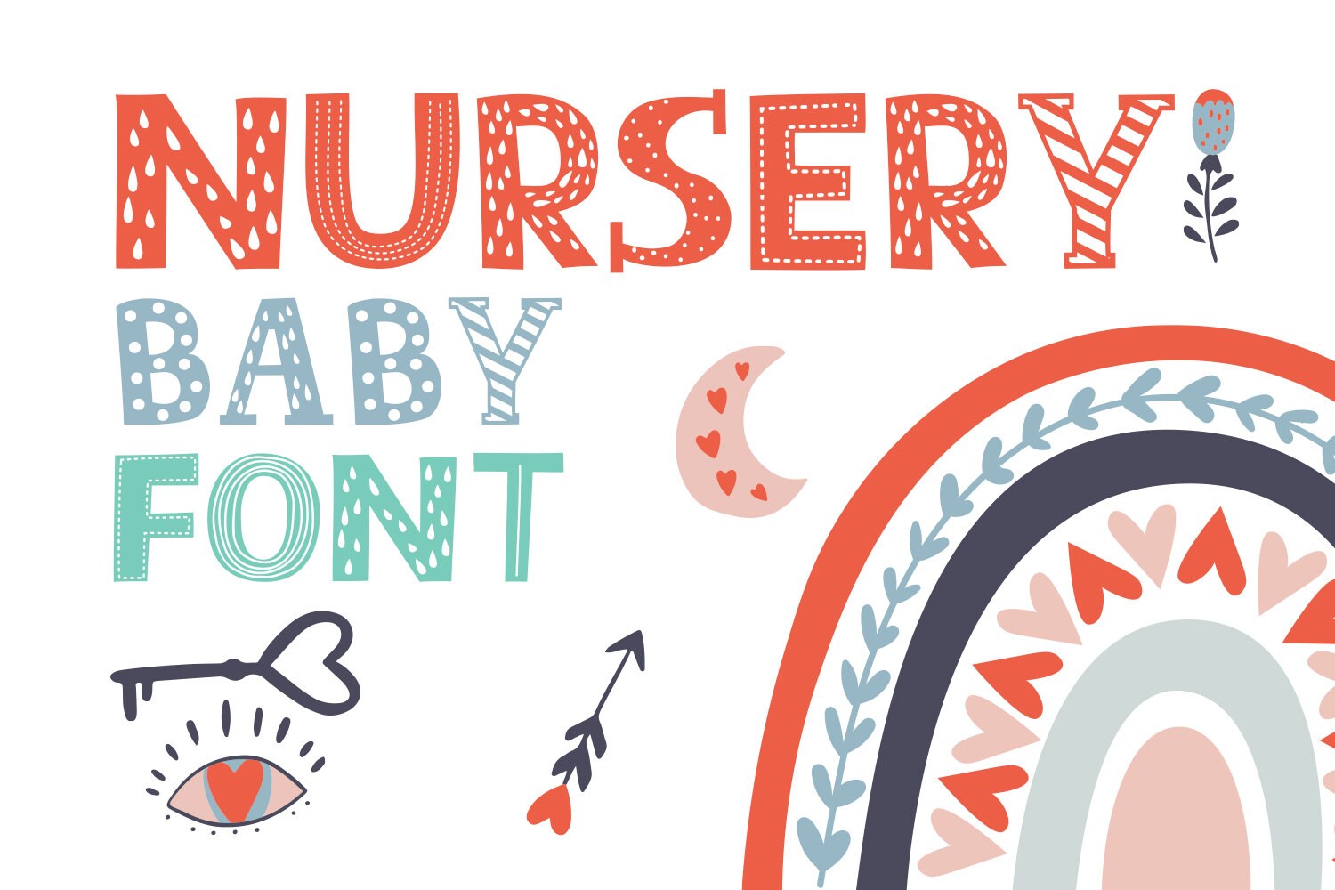 Nursery Baby Font Kids Font Baby Font Daycare Font Children Font Little ...