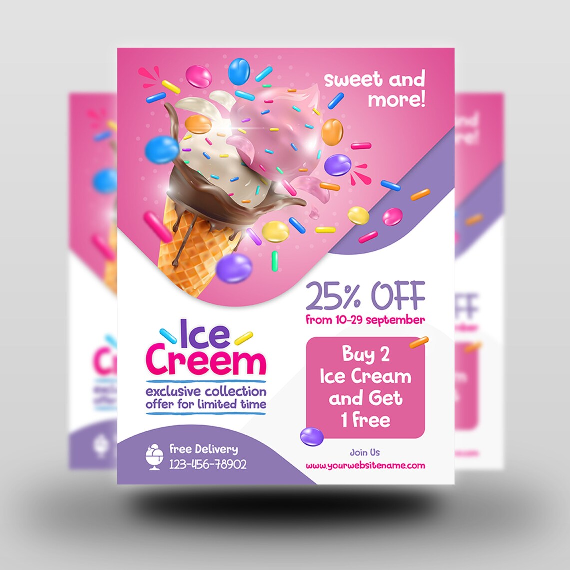 Printable Ice Cream Flyer Template | Ice Cream Flyer Template | Cake ...