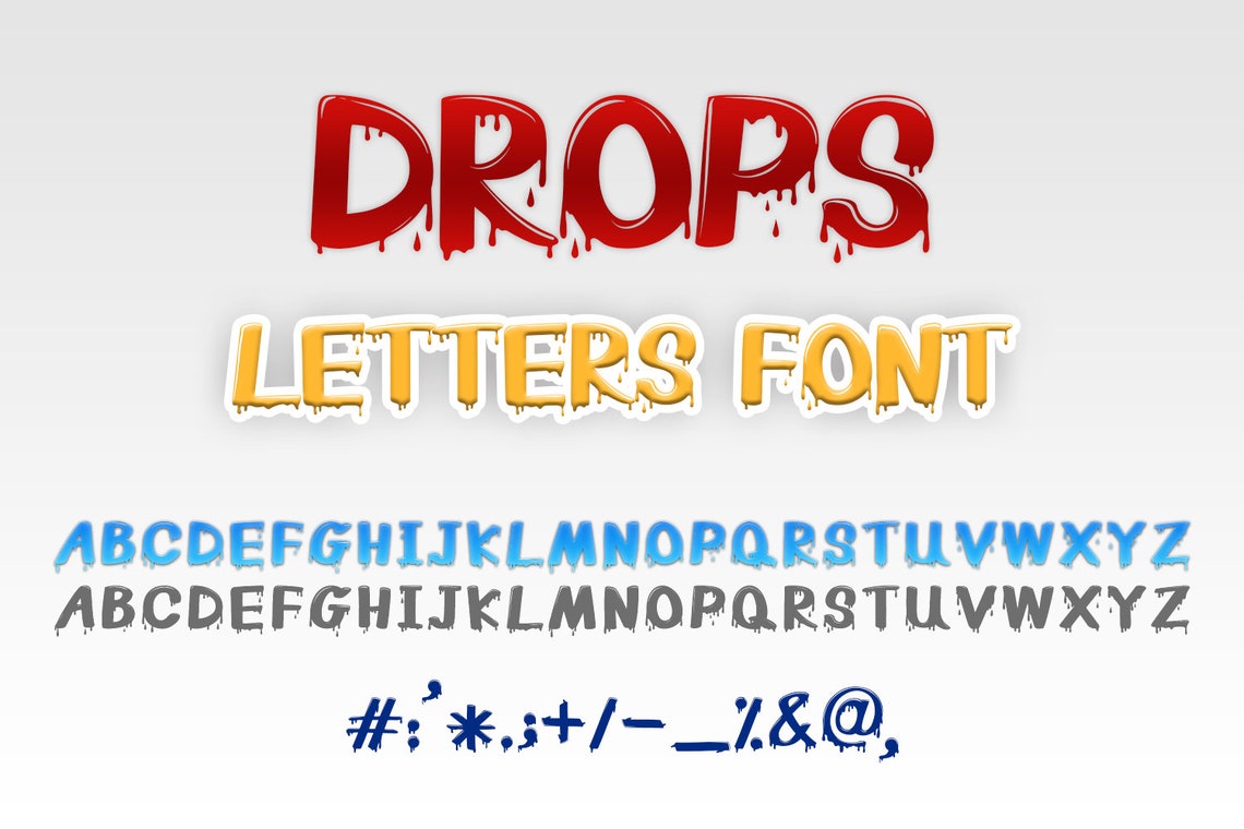 Drops Letters Font Scary Font Blood Font Water Font Dripping Font ...