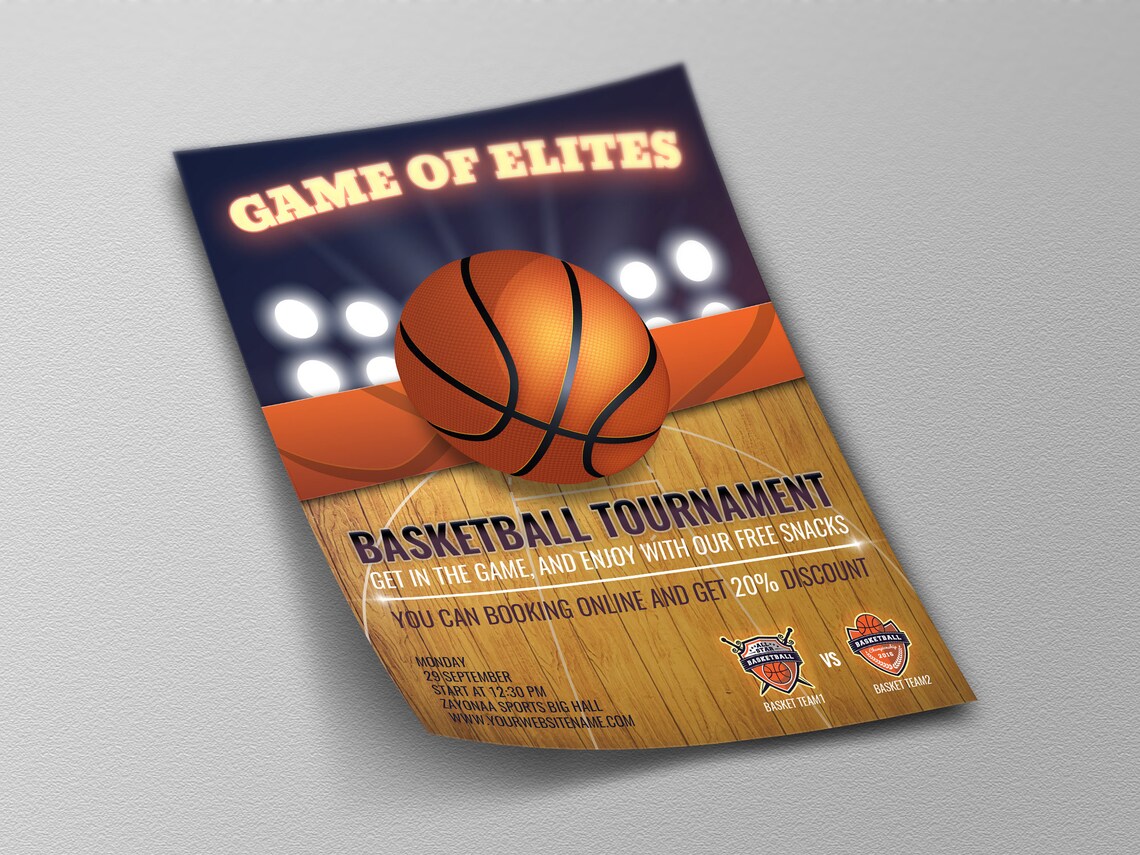 Printable Basketball Flyer Template Canva Template Flyer Editable ...