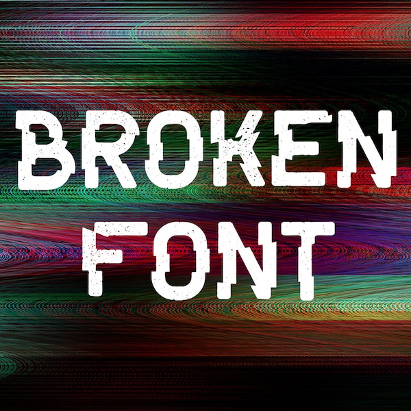 Broken letter font - Etsy.de