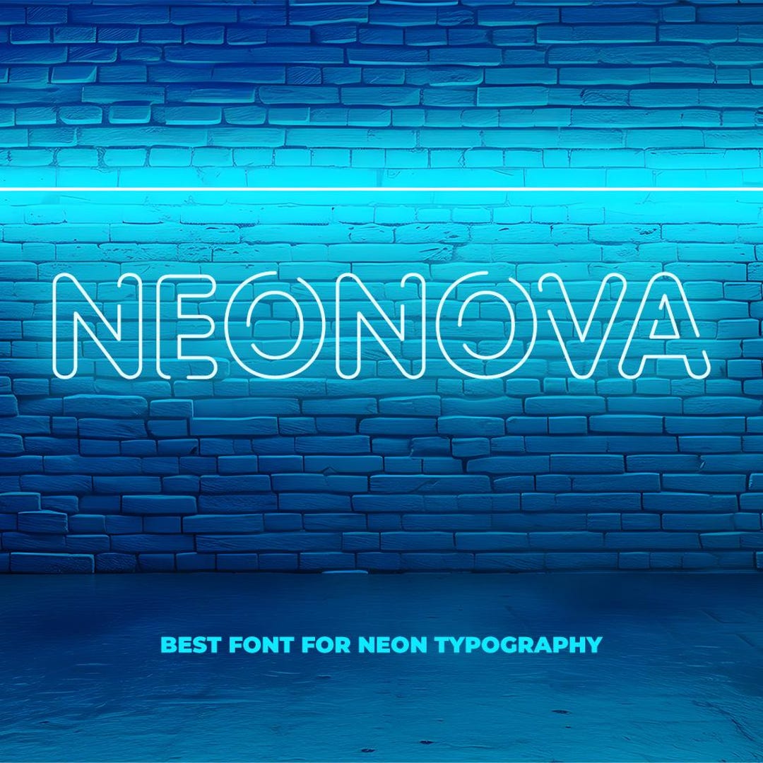 Neonova Font - Neonfont - Night Font - Shop Font - Club Font - Light ...