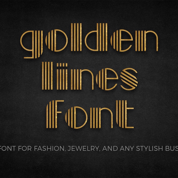 Gold Luxury Font - Etsy