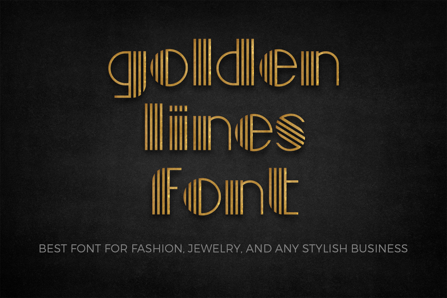 Golden Lines Font Elegant Font Jewellery Ffont Luxury Fonts Multi Line ...