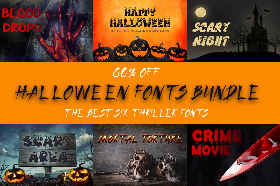 Halloween Fonts Bundle Monster Font Funny Font Halloween Font Scary ...