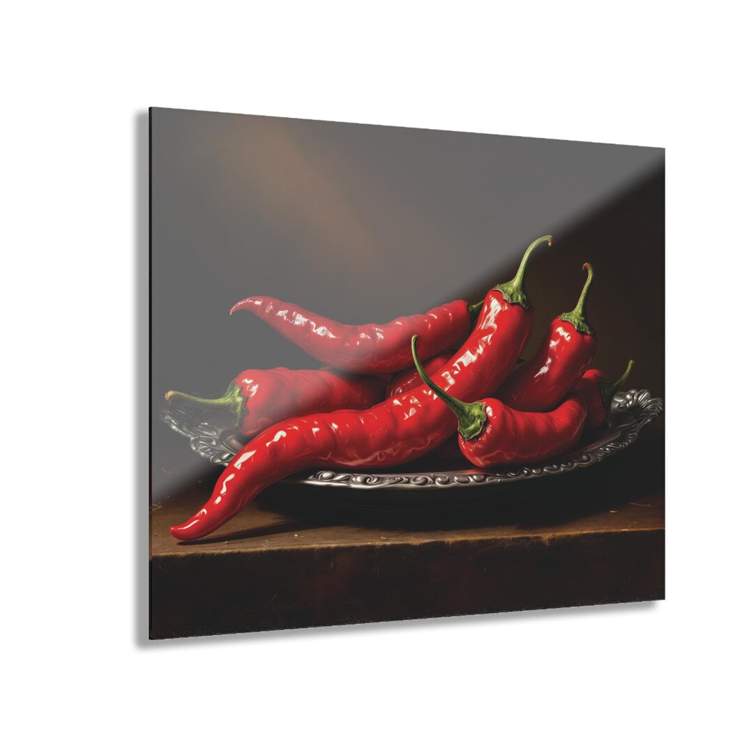 Red Chili Still Life Acrylic Print | Wall Art - Etsy