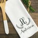Monogram Kitchen Towel, Personalized Kitchen Towels, Tea Towel, Kitchen ...