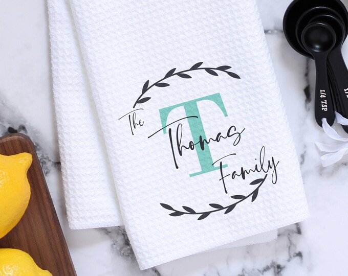 Tea Towel Personalized Kitchen Towel Custom Kitchen Towel - Etsy