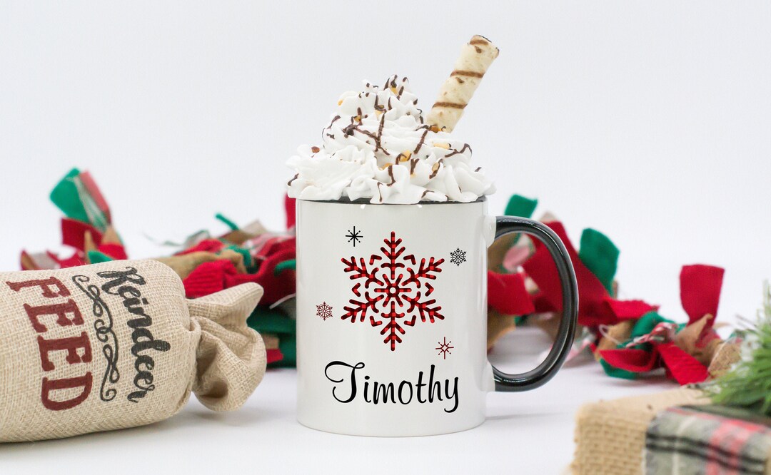 Hot Cocoa Mug, Christmas Mug, Coffee Mug, Holiday Mug, Childrens Gift ...