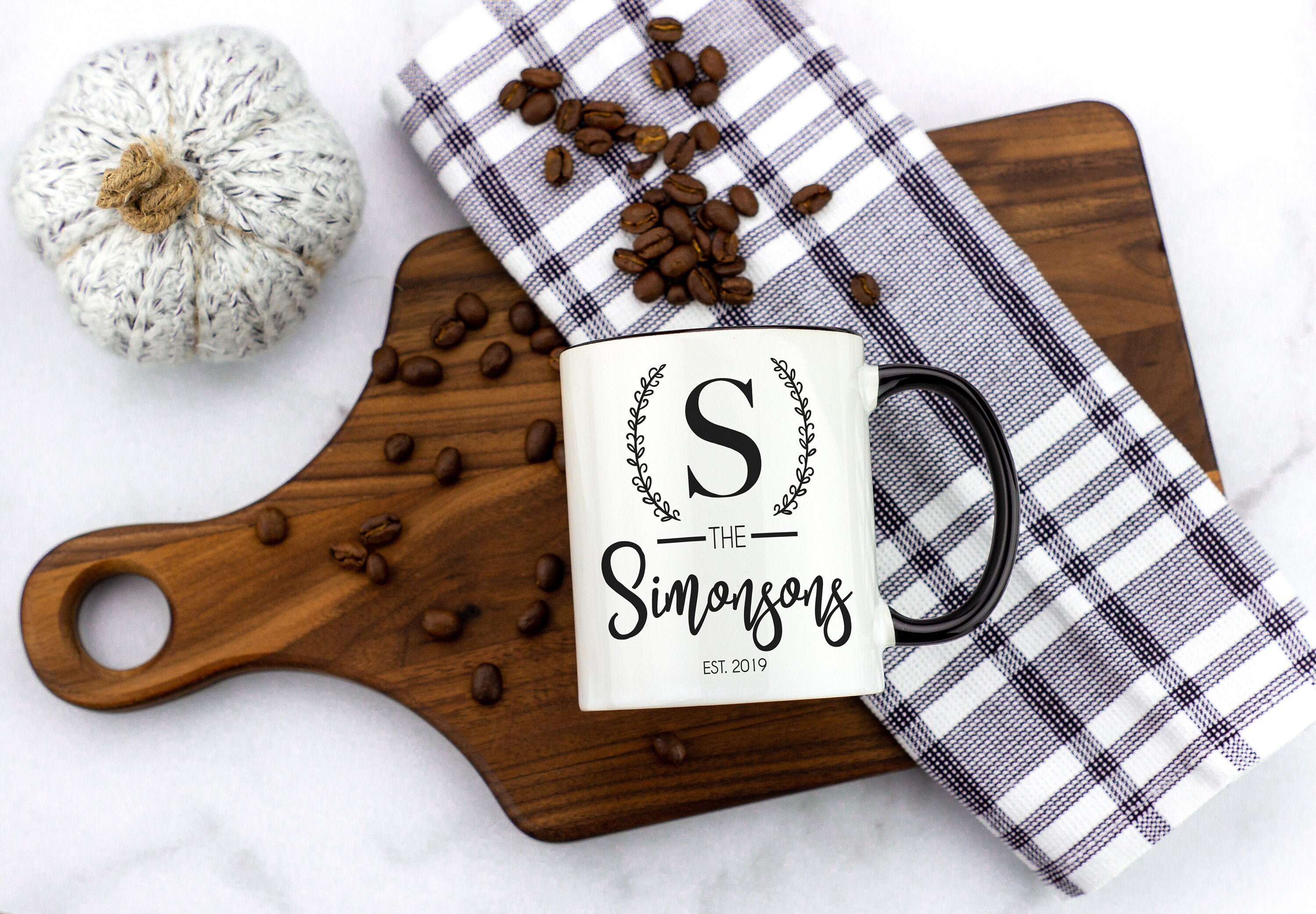 Personalized Last Name Mug Custom Coffee Mug Wedding Gift - Etsy