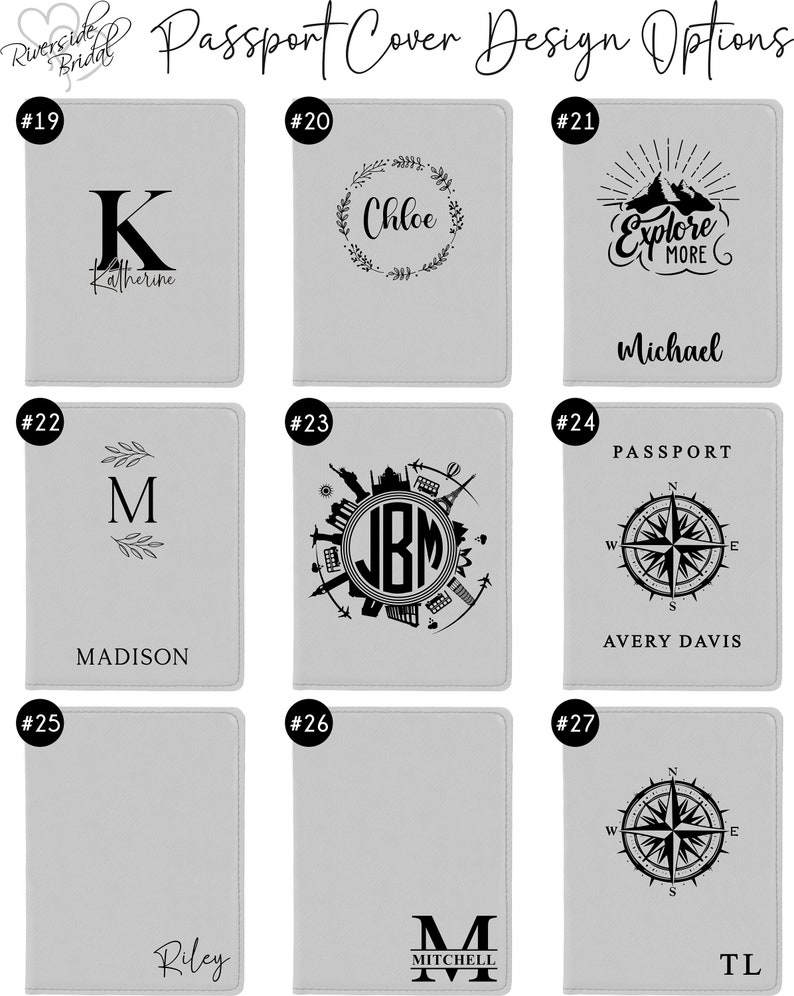 Personalized Passport Cover Wallet, Leatherette Passport Holder Travel ...