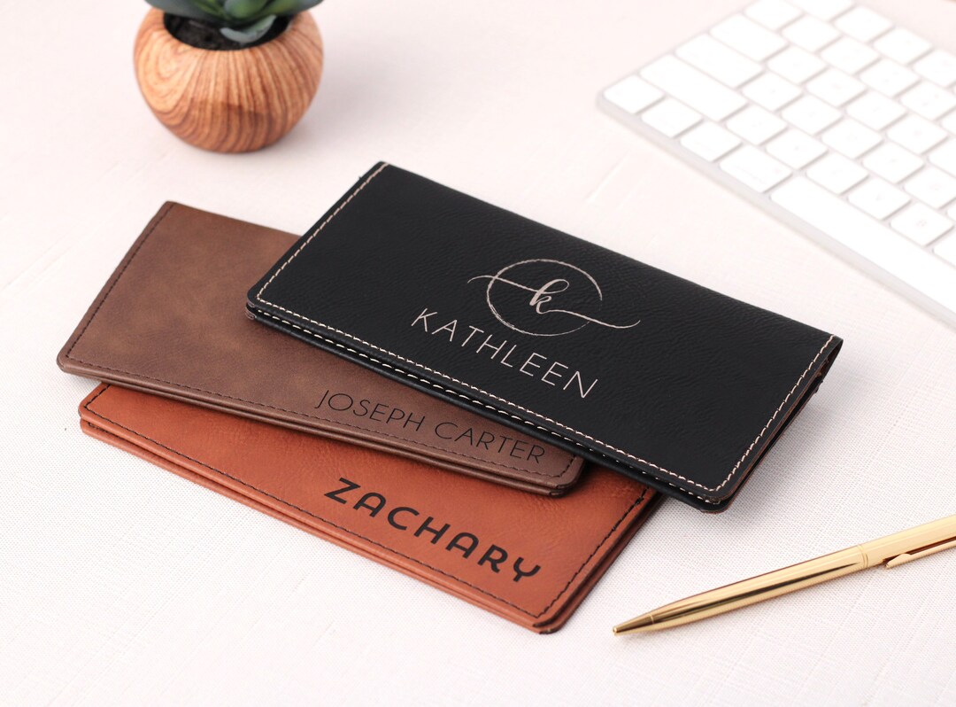 Checkbook Cover for Women, Checkbook Covers Personalized, Vegan Leather ...
