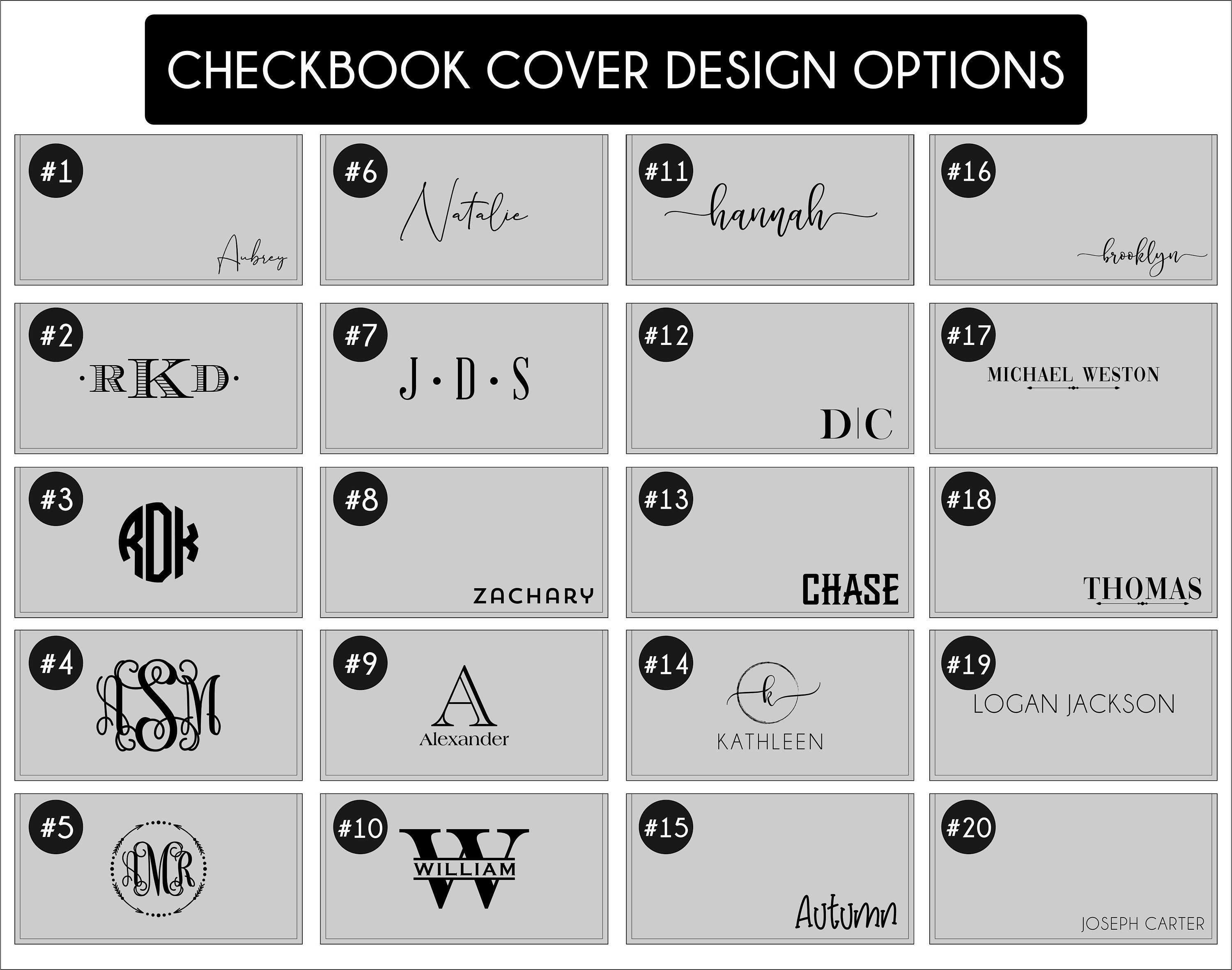 Checkbook Cover for Women, Checkbook Covers Personalized, Vegan Leather ...