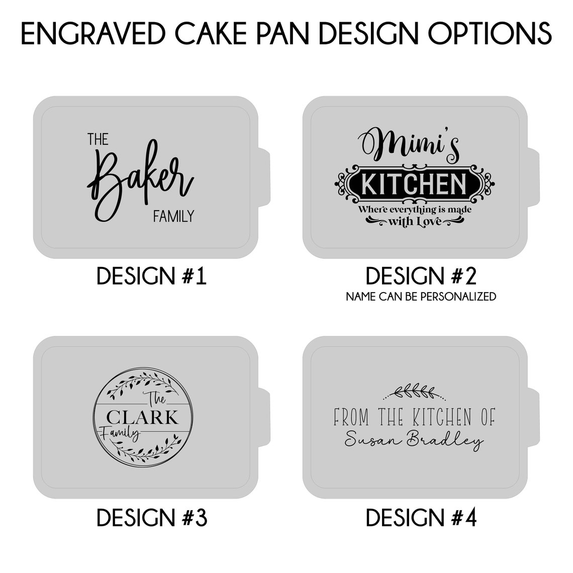Engraved Cake Pan, Personalized Cake Pan With Lid, Cake Pan With Lid ...