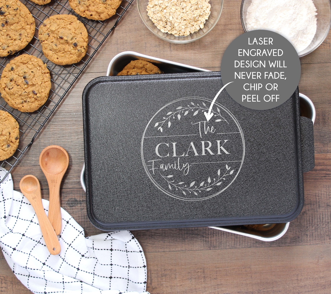 Personalized Cake Pan With Lid, Custom Engraved Cake Pan, Cake Pan With ...