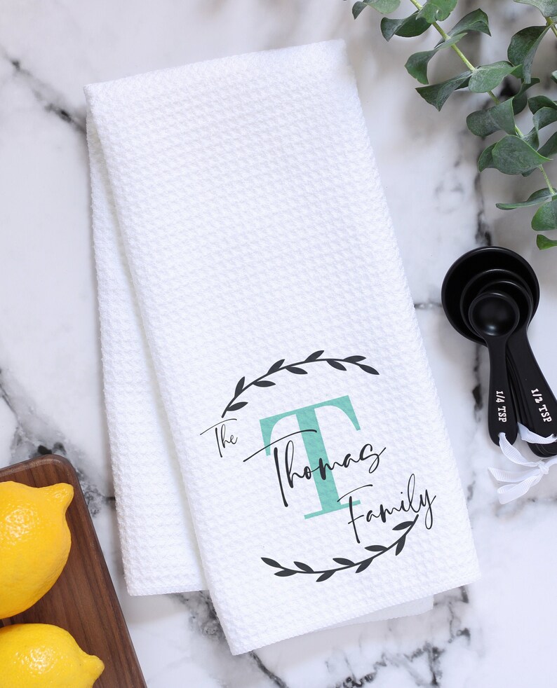 Tea Towel Personalized Kitchen Towel Custom Kitchen Towel - Etsy