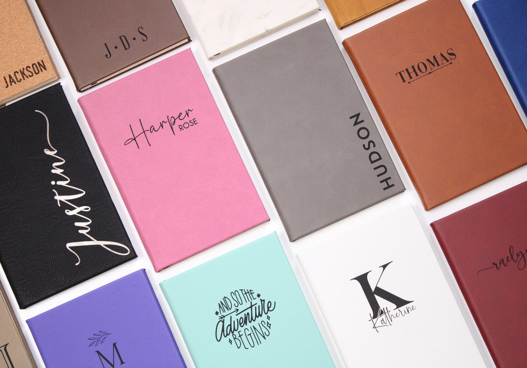 Personalized Leather Journals, Custom Engraved Notebook for ...