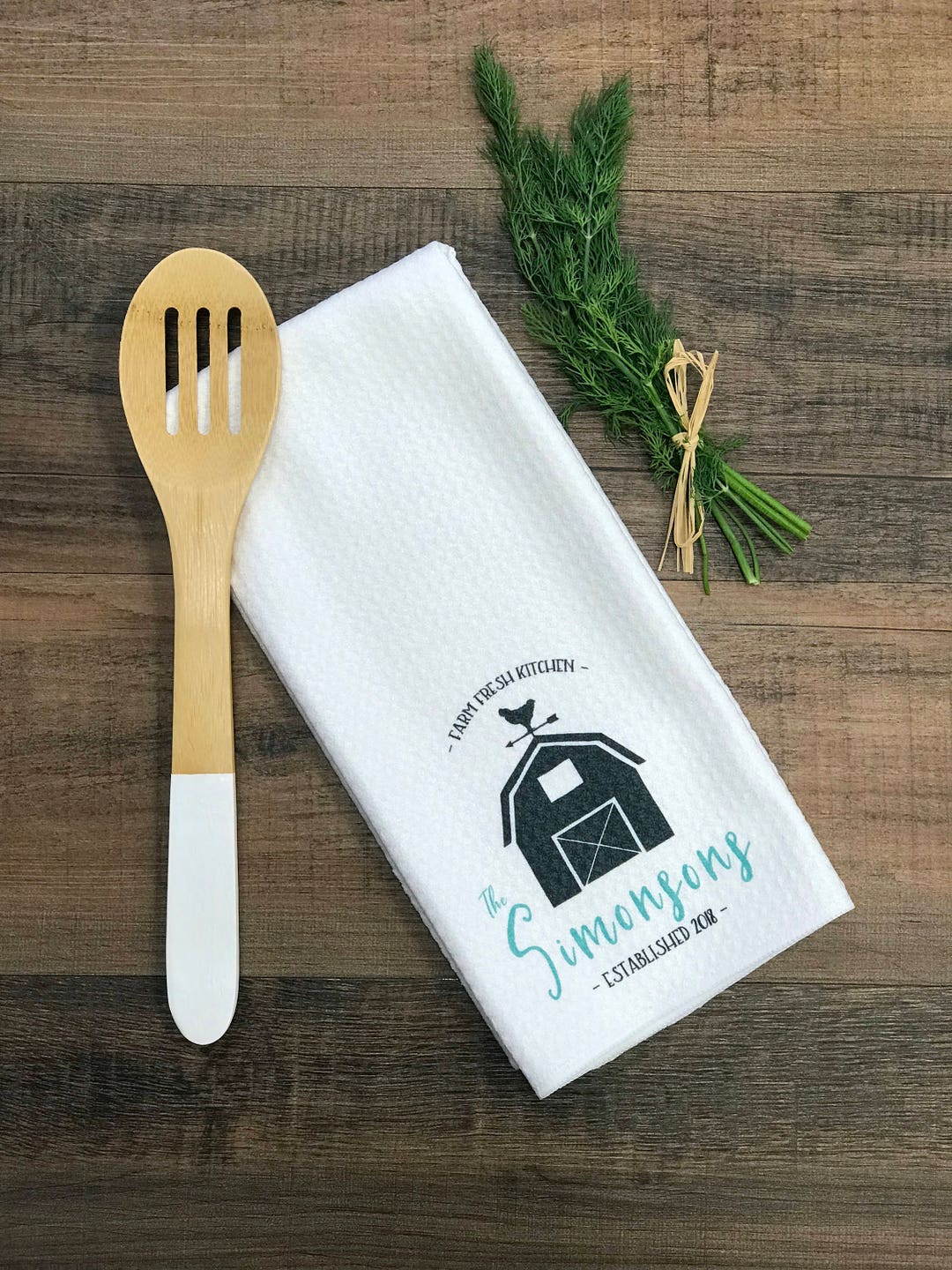 Custom Kitchen Towel, Farmhouse Kitchen Towel, Tea Towel, Kitchen ...