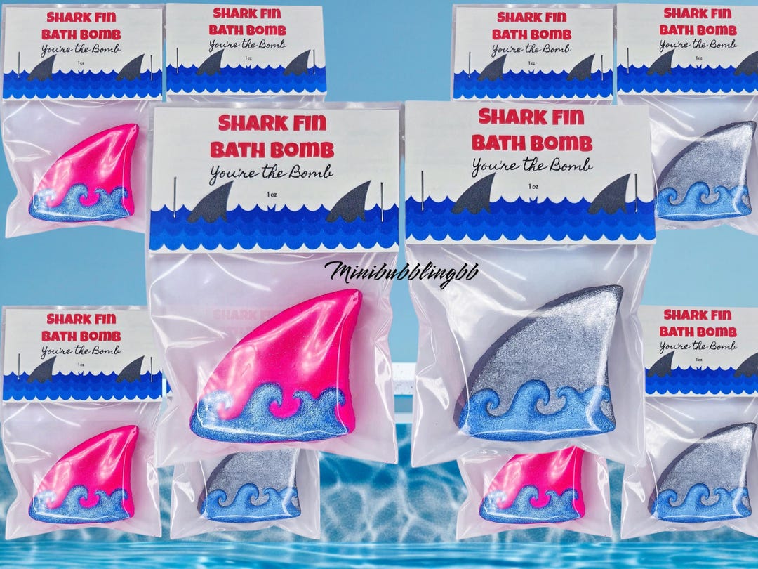 Shark Fin Bath Bomb Favors 1 Oz., Fin Bath Bomb, Shark Attack Bath Bomb ...