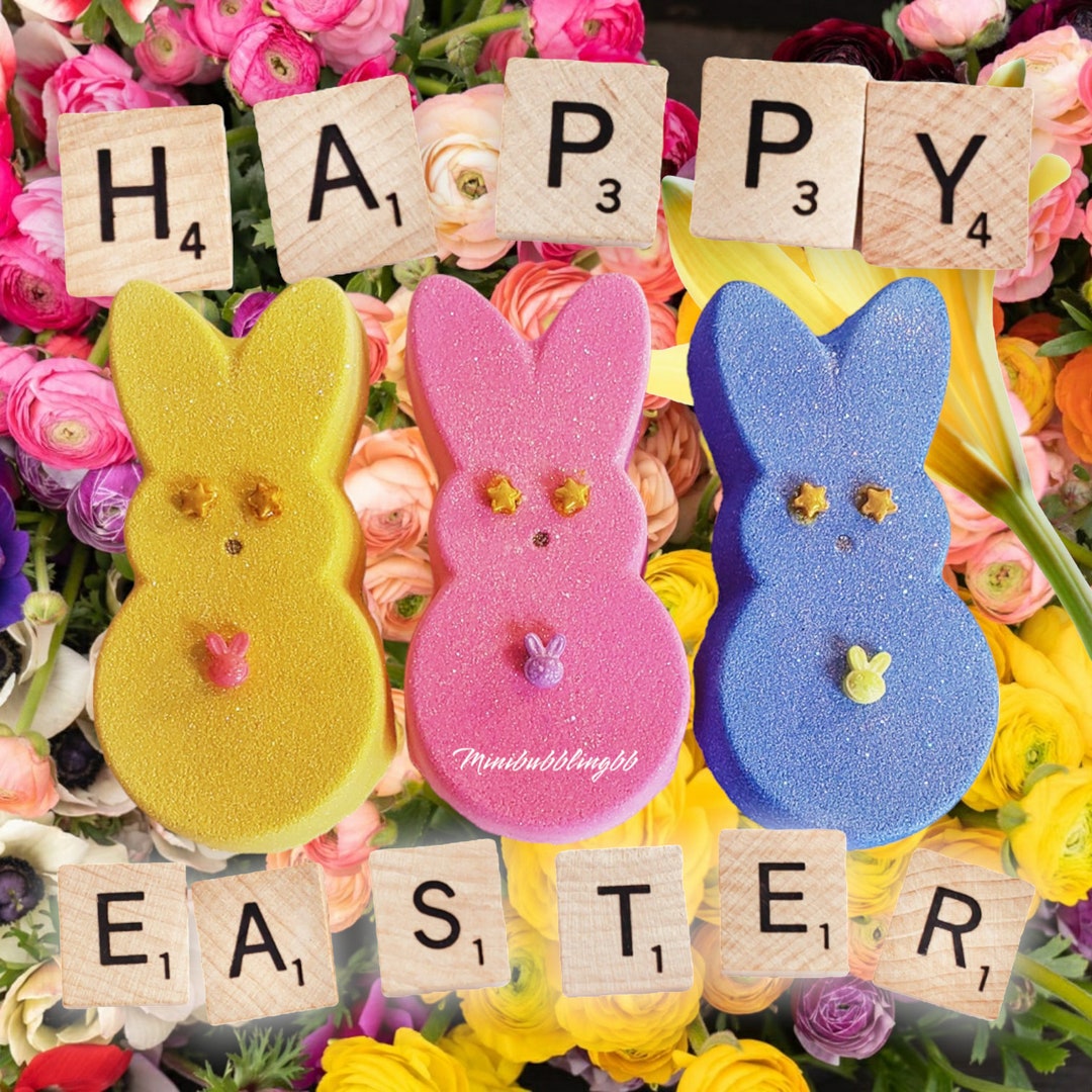 3 XL Peeps Bath Bombs, Easter Bath Bombs, Easter Bunny Favors, Easter ...