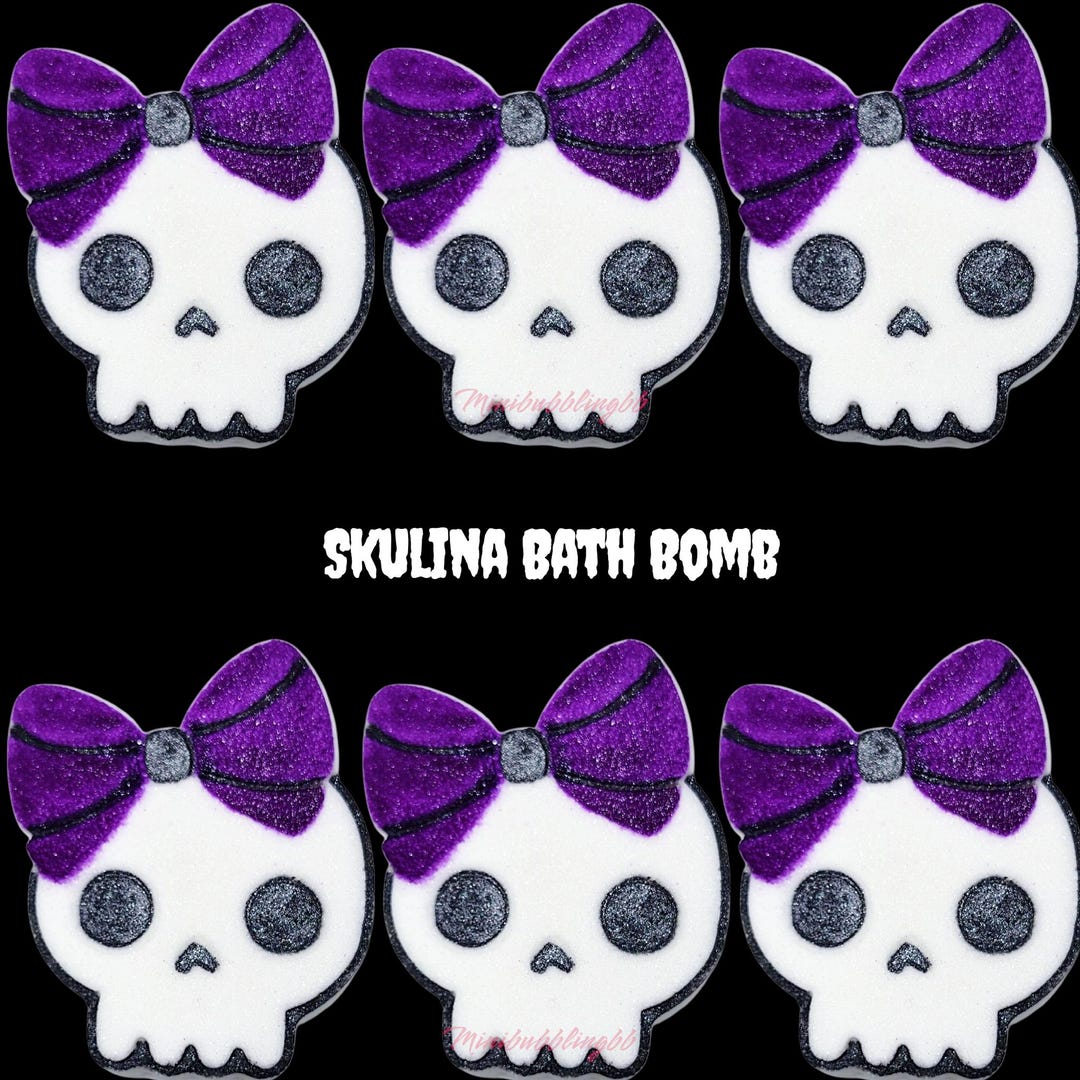 Girl Skull Bath Bomb | Spooky Bath Fizzy | Halloween Bath Bomb for Her ...