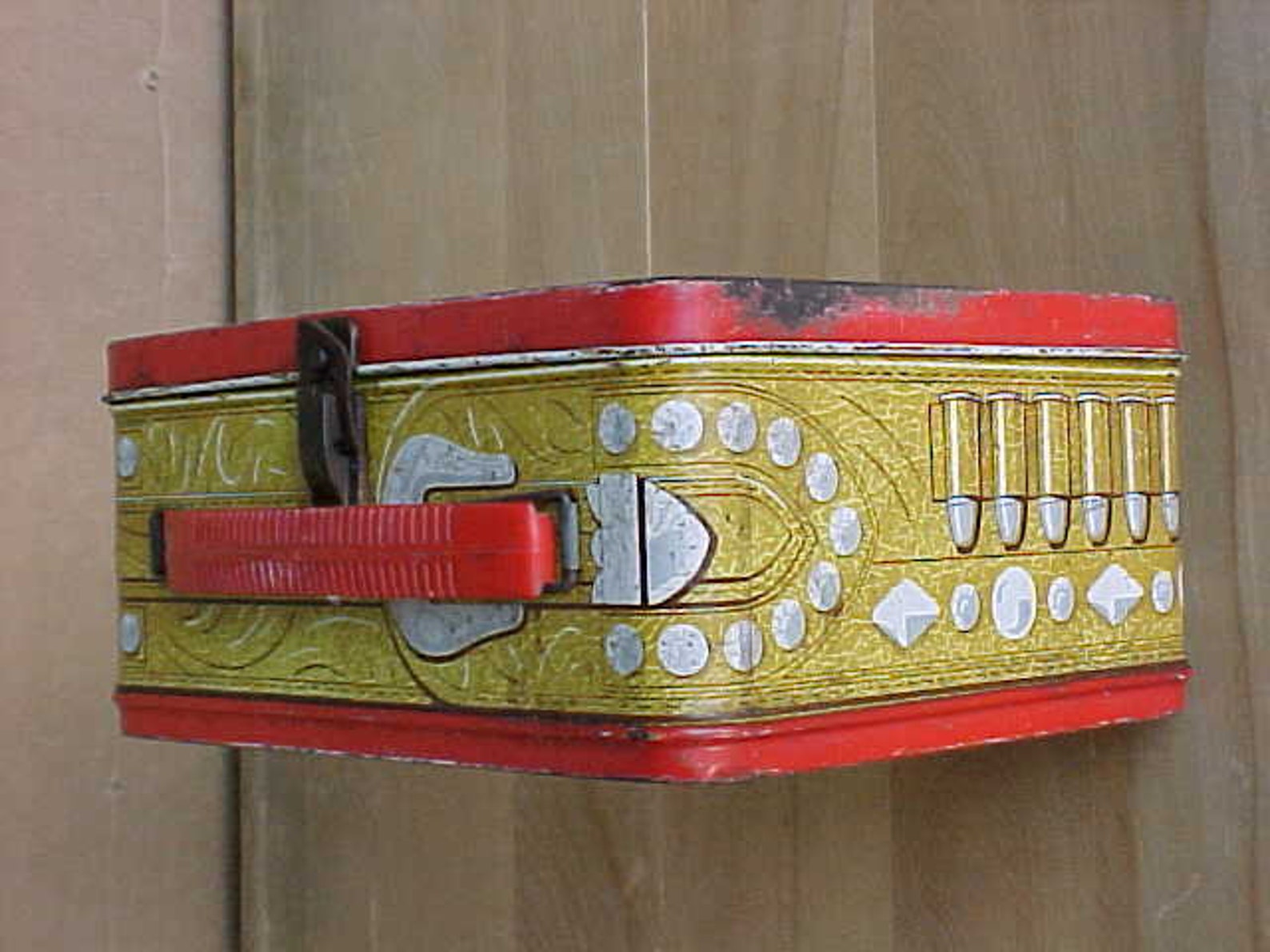 Vintage 1950's Aladdin Metal Lunch Box Cowboy Western Wild Bill Hickok ...