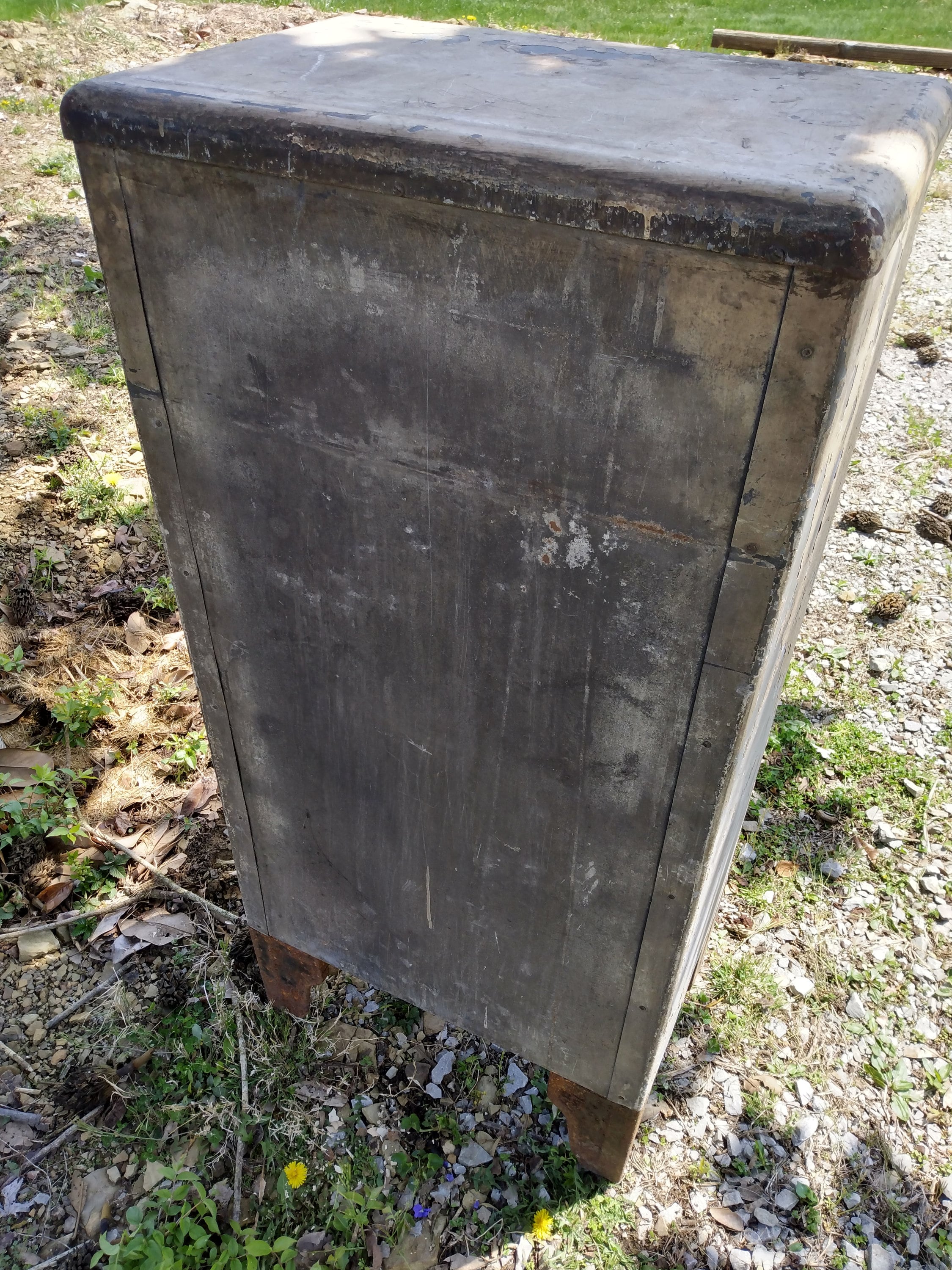 Antique Primitive Refrigerator Ice Chest Cooler Distressed Ice Box Non ...