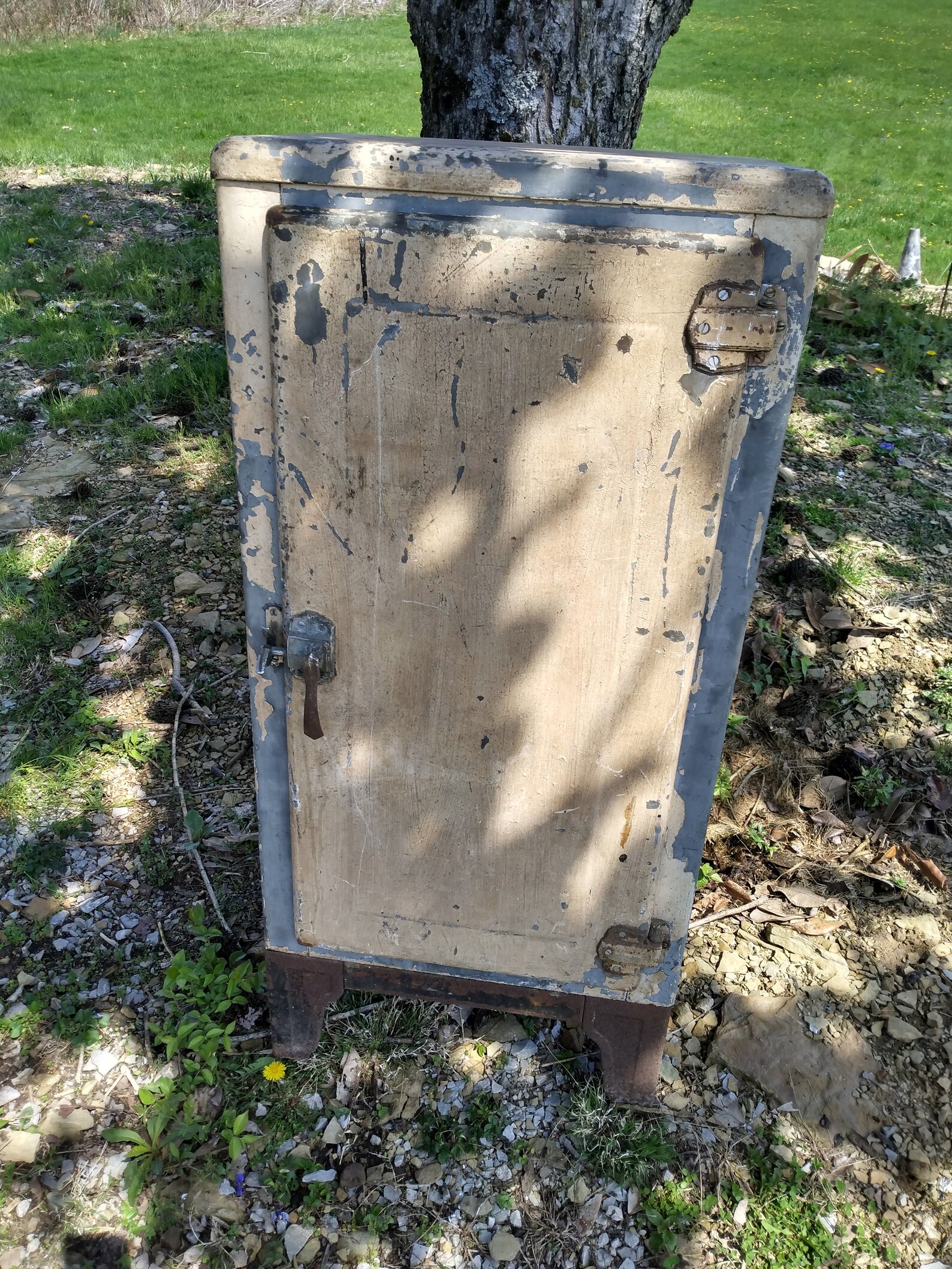 Antique Primitive Refrigerator Ice Chest Cooler Distressed Ice Box Non ...