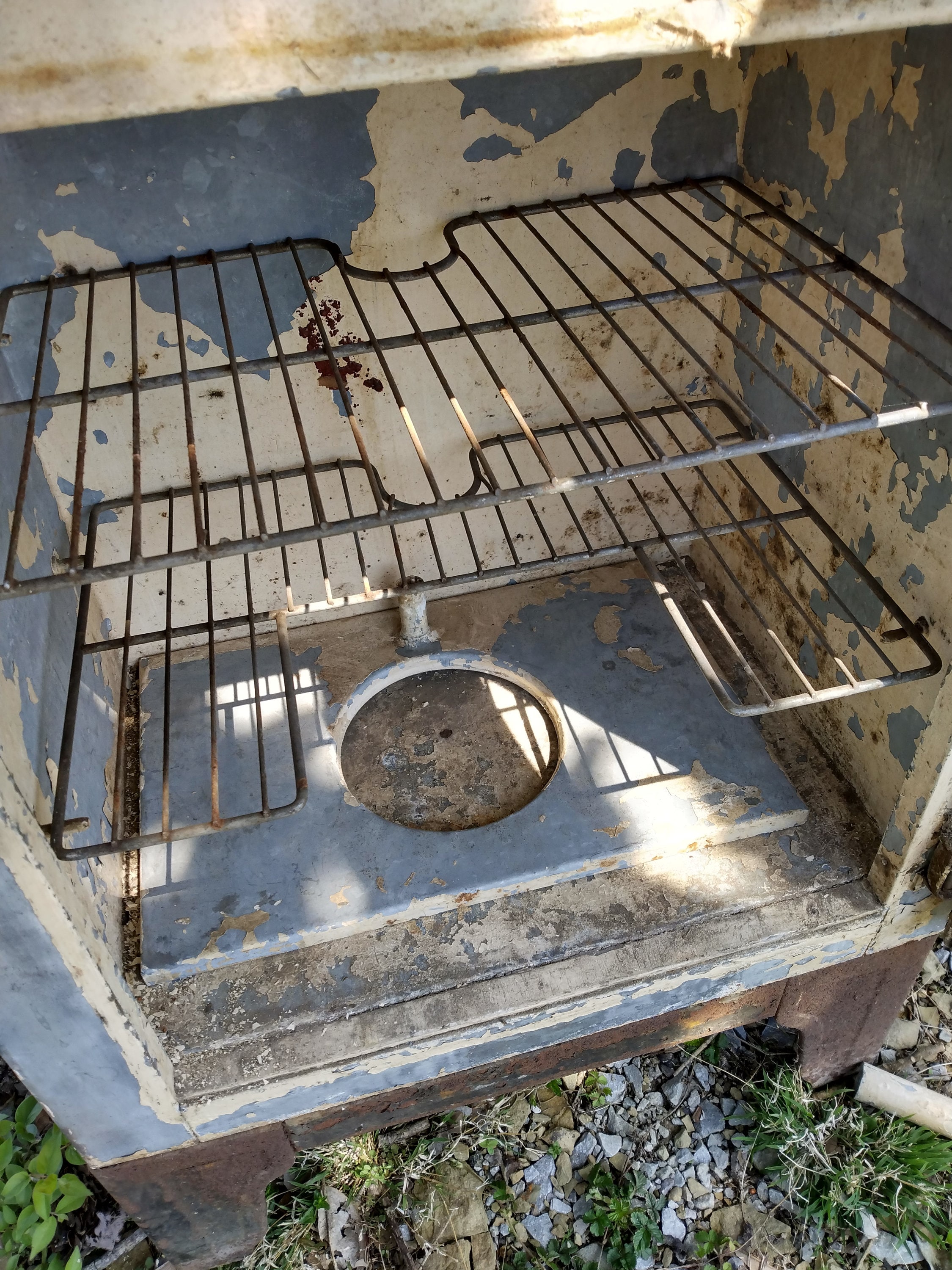 Antique Primitive Refrigerator Ice Chest Cooler Distressed Ice Box Non ...