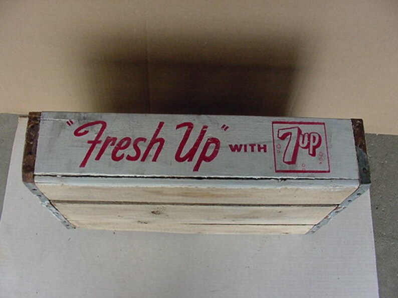 Vintage 7 up Soda Pop Case Crate Fresh up With 7 up Cola Soda Pop ...