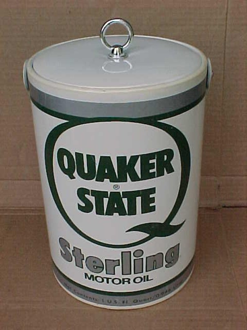 Vintage Vinyl Quaker State Oil Can Ice Chest Cooler Display - Etsy