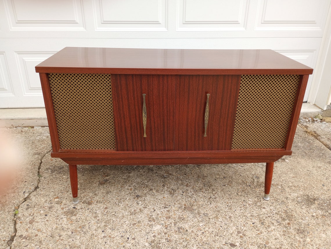 Vintage Mid Century Modern Vinyl Record Album Storage Cabinet - Etsy