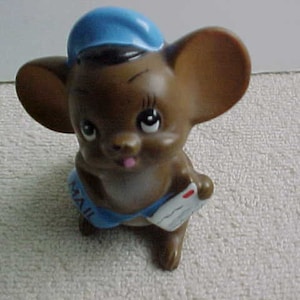 Vintage Collectible Josef Originals Mail Carrier Mailman Mouse With ...