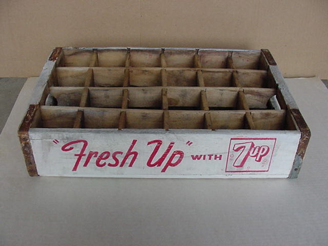 Vintage 7 up Soda Pop Case Crate Fresh up With 7 up Cola Soda Pop ...