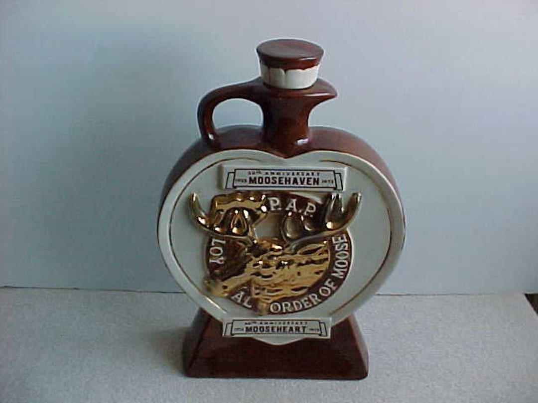 Vintage 70's Moose P.a.p. Royal Order of Moose Whiskey Decanter ...