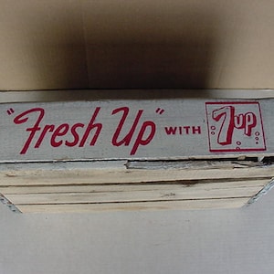 Vintage 7 up Soda Pop Case Crate Fresh up With 7 up Cola Soda Pop ...