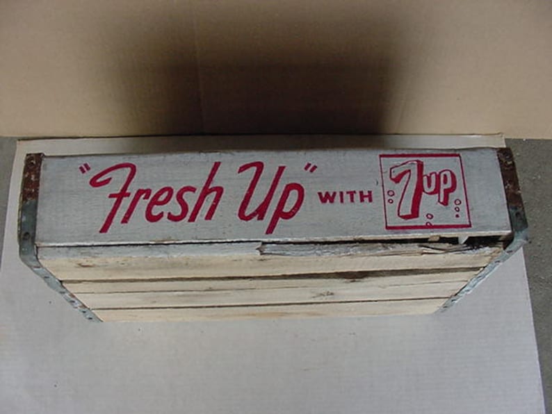 Vintage 7 up Soda Pop Case Crate Fresh up With 7 up Cola Soda Pop ...