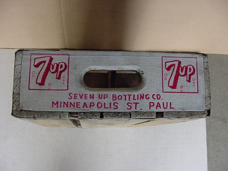 Vintage 7 up Soda Pop Case Crate Fresh up With 7 up Cola Soda Pop ...